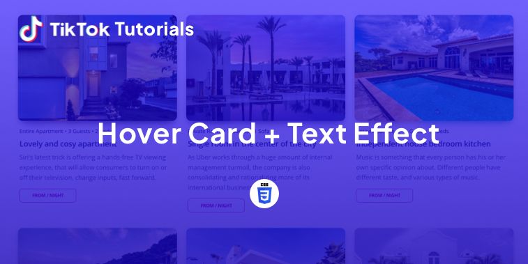 How to create a Hover Card & Text Effect in CSS