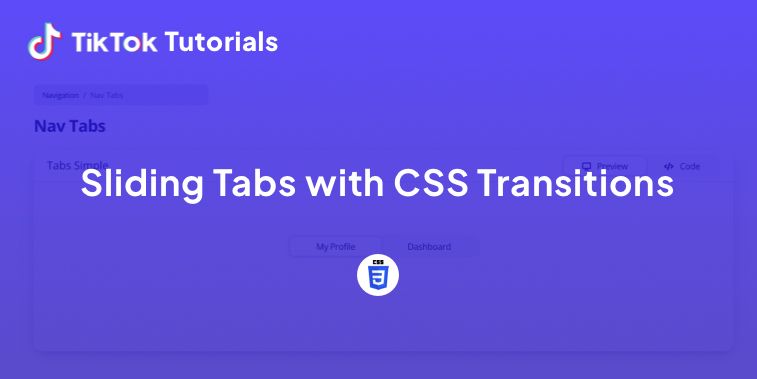 How to create Sliding tabs with CSS transitions