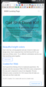 Build a responsive site with the Get Shit Done Kit