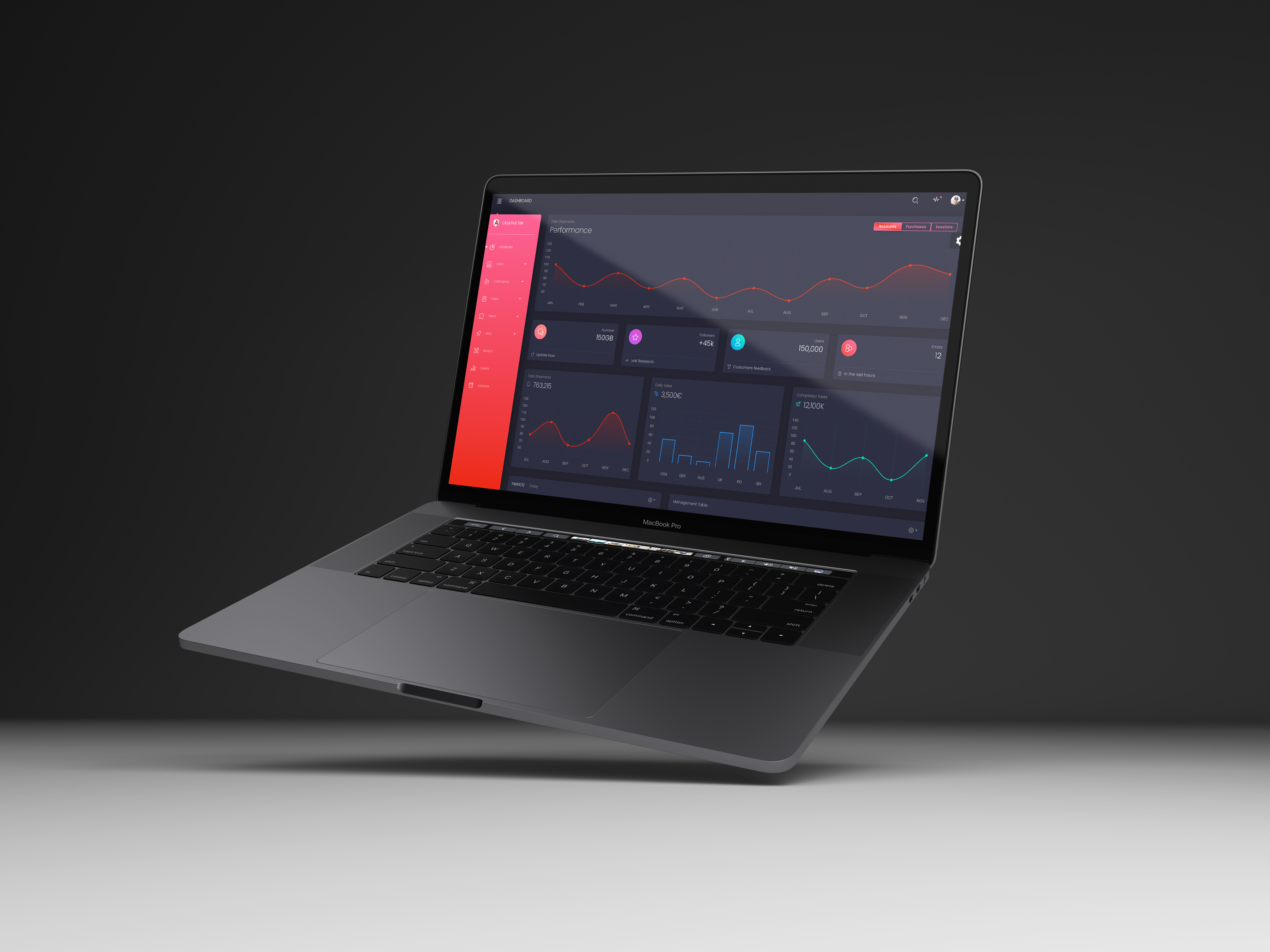 15+ Top Dark Website Themes for 2021 @Creative Tim