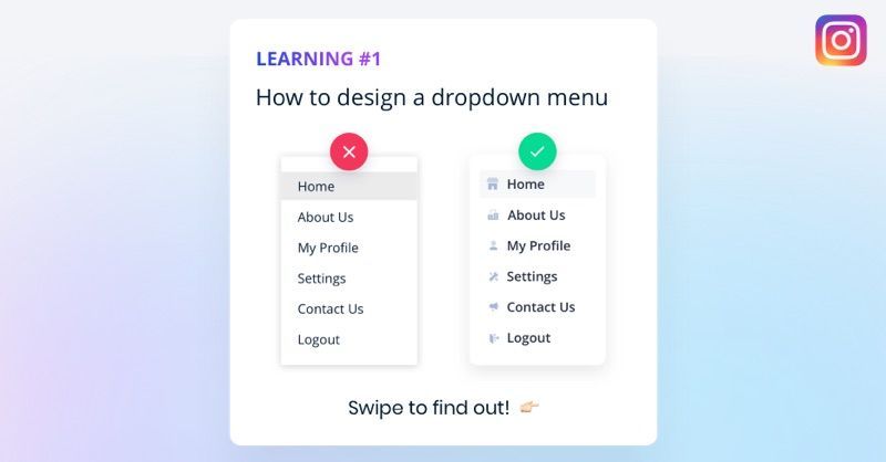 How to design a dropdown menu by Creative Tim